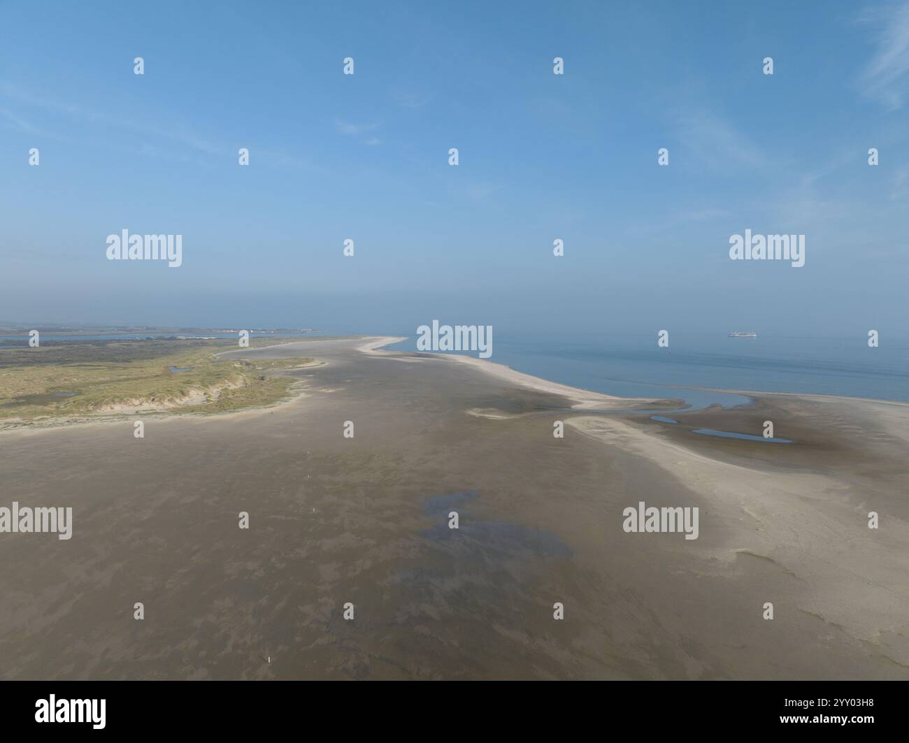 Aerial view calm dutch island hi-res stock photography and images - Alamy