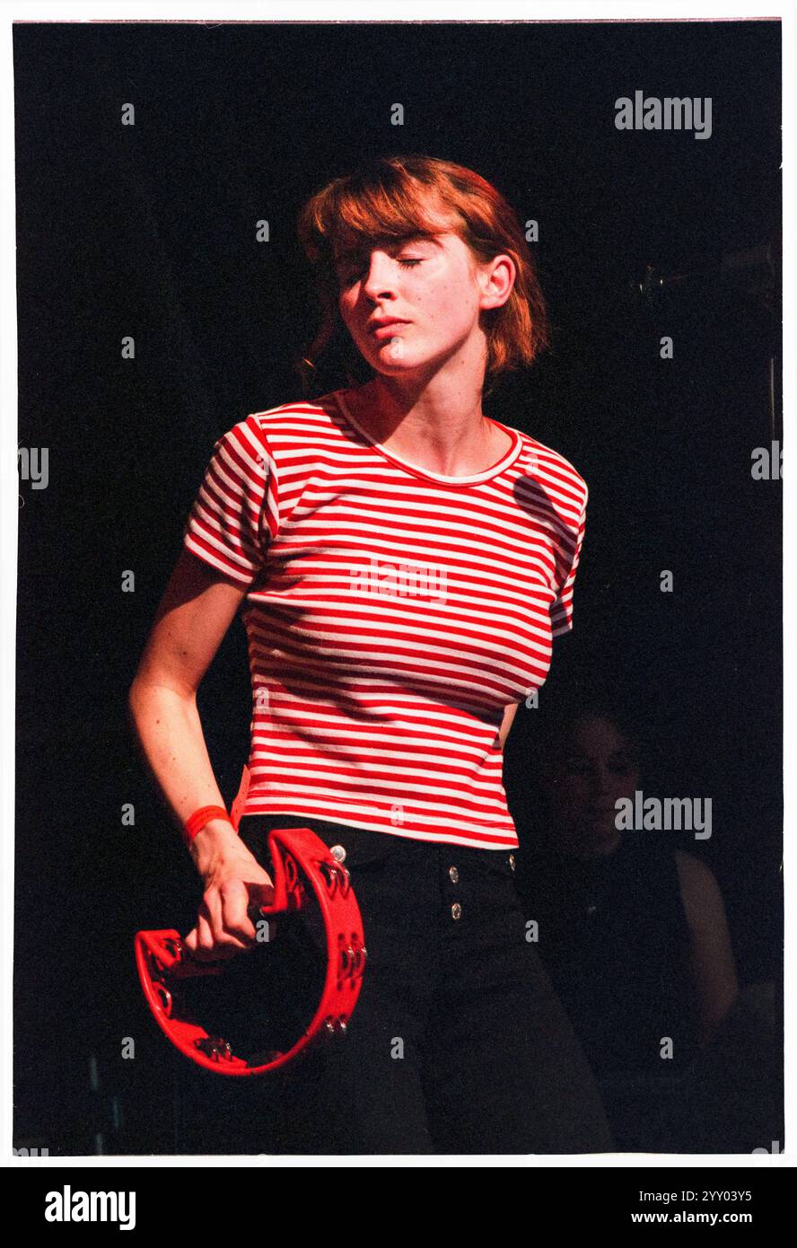 MELYS, CONCERT, 1998: Andrea Parker singer of Welsh band Melys playing ...