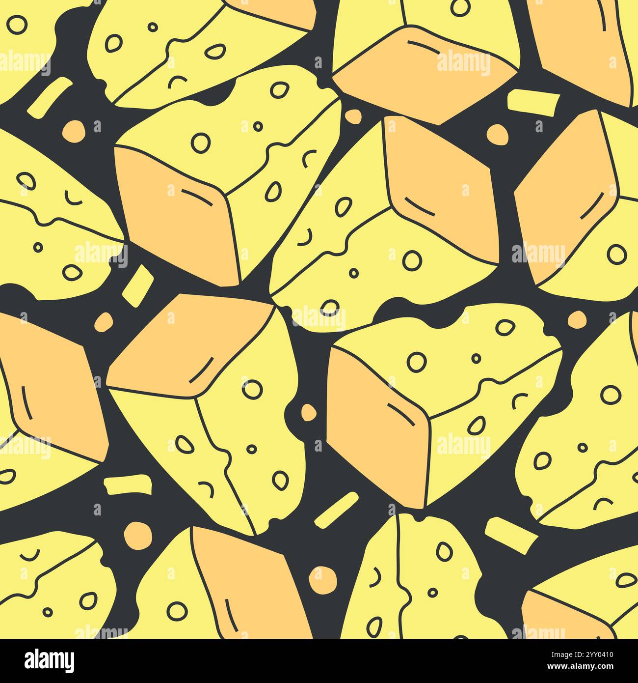 seamless cheese pattern. Drawing doodle background with cheese Stock ...