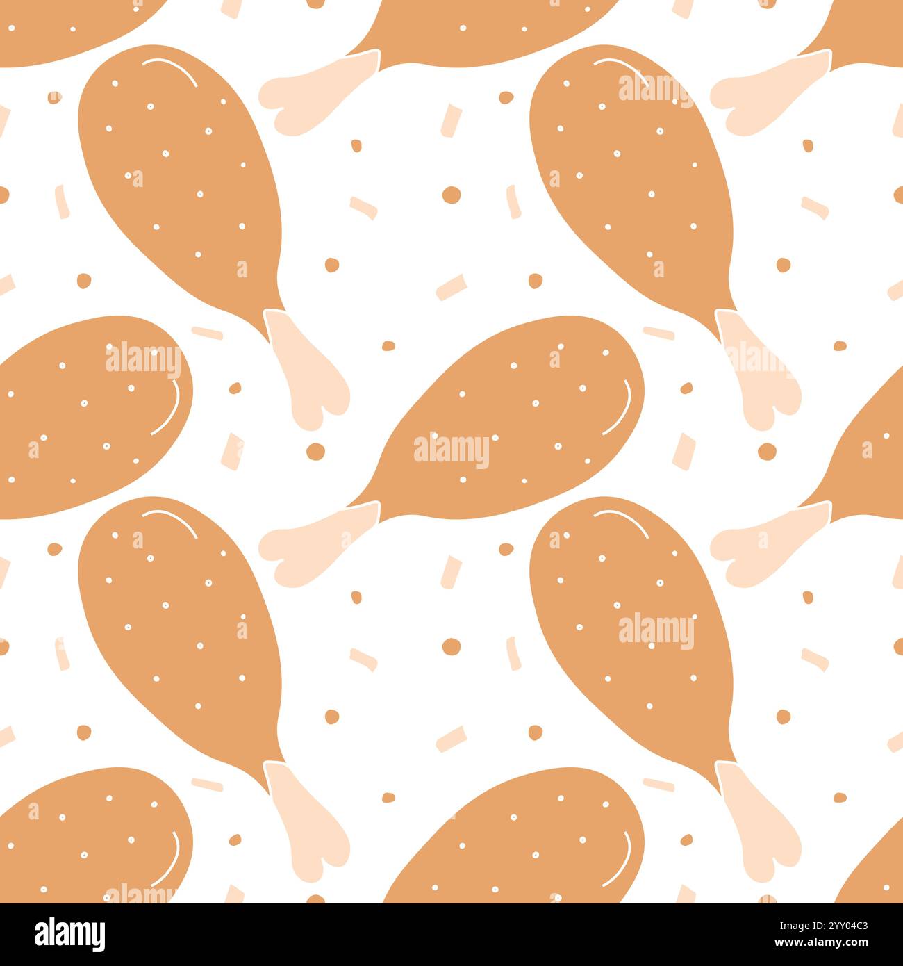 Seamless pattern with chicken legs. meat background. Doodle chicken ...