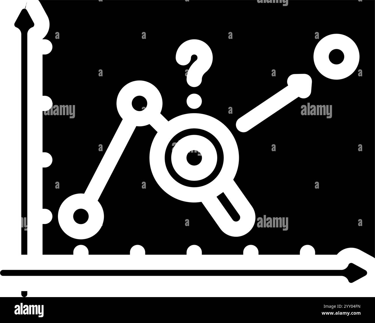 predictive analytics machine learning glyph icon vector illustration ...