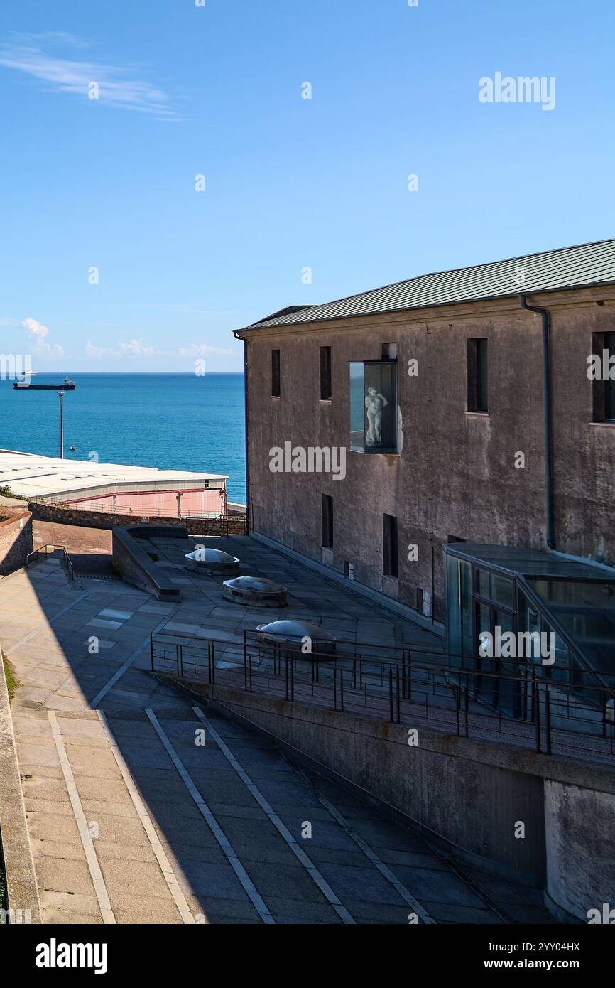 Savona, Italy - December 18, 2024: Panoramic of the historic Priamar ...