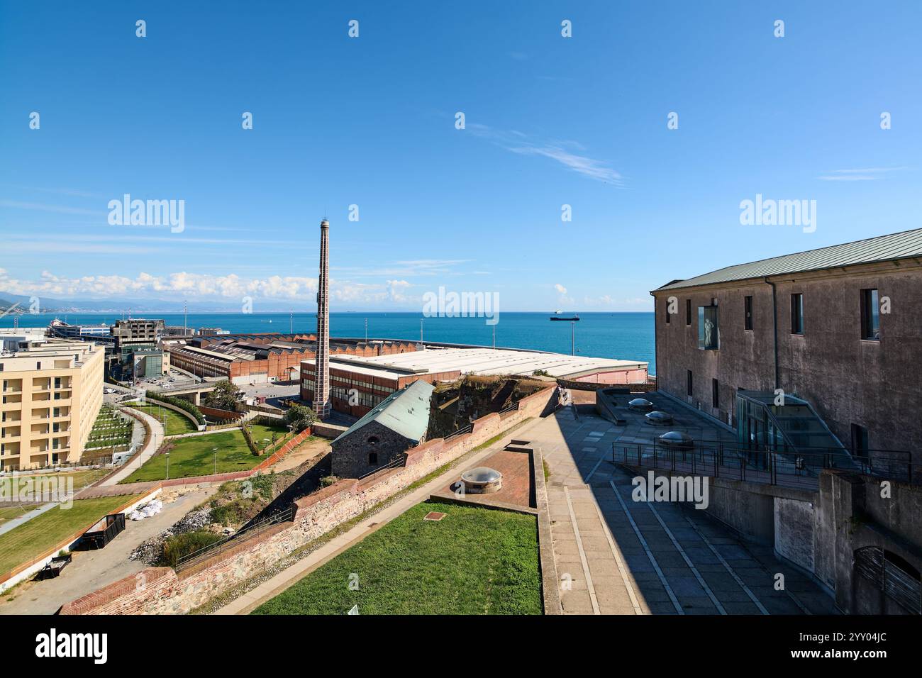 Savona, Italy - December 18, 2024: Panoramic of the historic Priamar ...