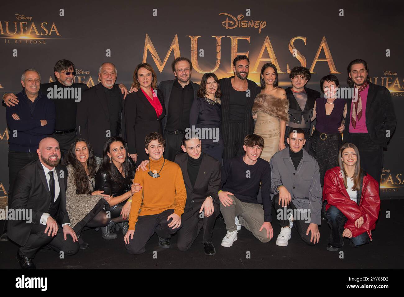 News - Photocall MUFASA: IL RE LEONE Edoardo Stoppacciaro, Elisa, Emma ...