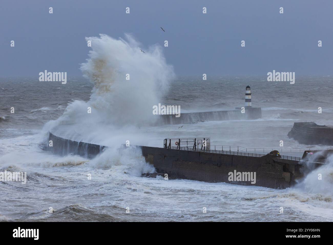 Storm waves weather seaham hi-res stock photography and images - Alamy