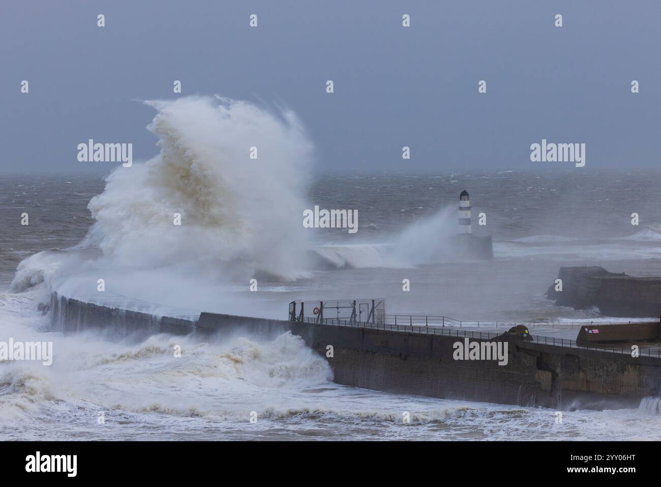 Storm waves weather seaham hi-res stock photography and images - Alamy
