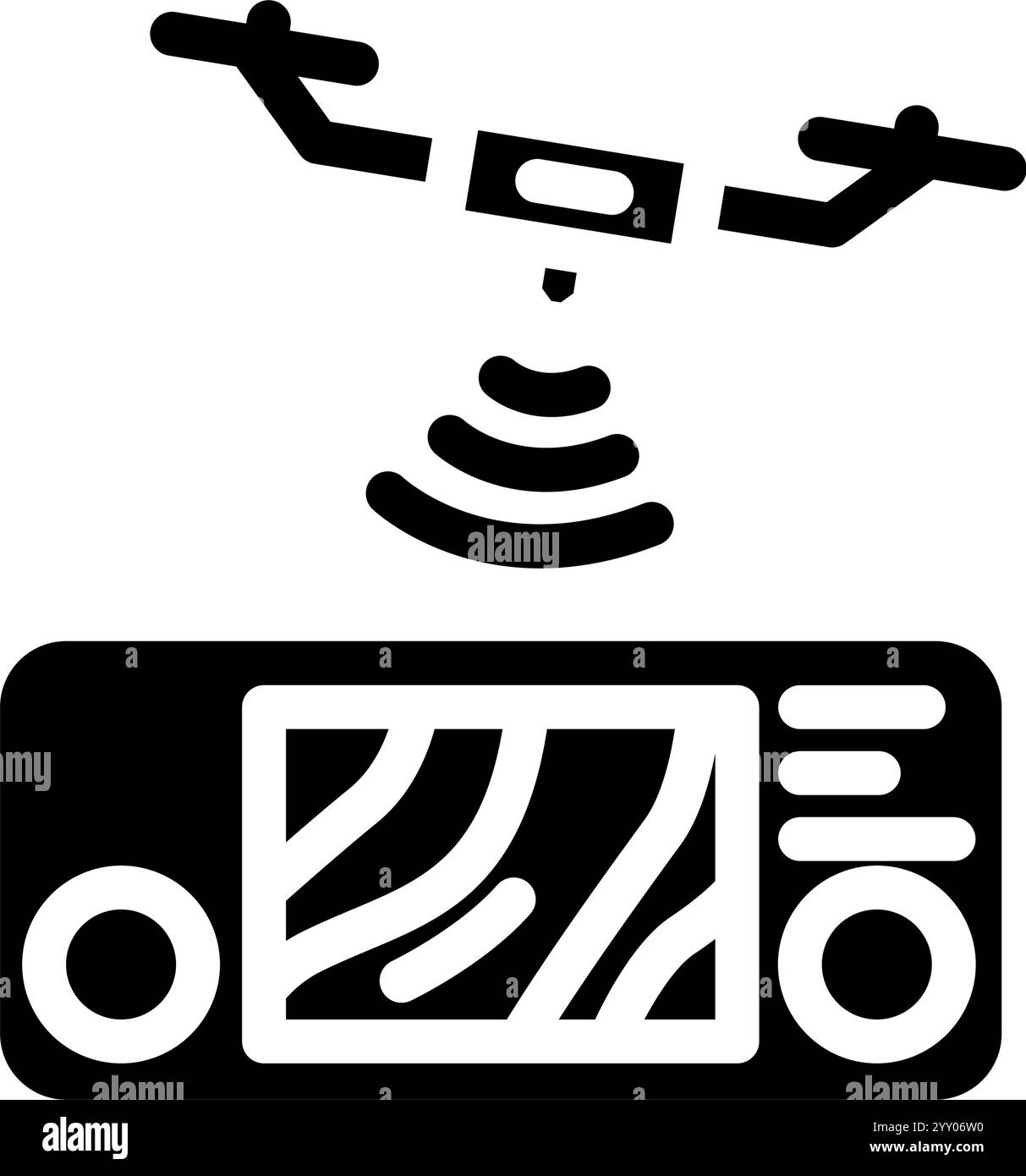 thermal imaging camera aerial vehicle glyph icon vector illustration ...