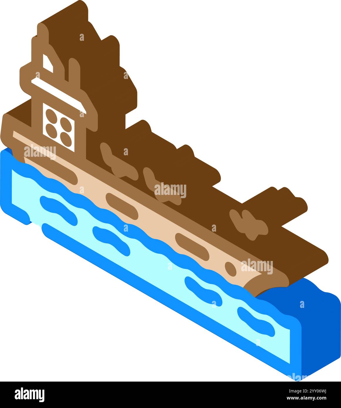 aircraft carrier ship marine isometric icon vector illustration Stock ...