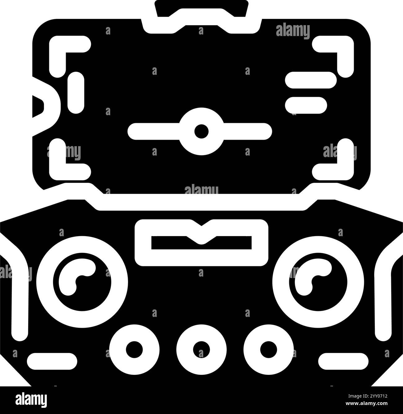 remote control aerial vehicle glyph icon vector illustration Stock ...