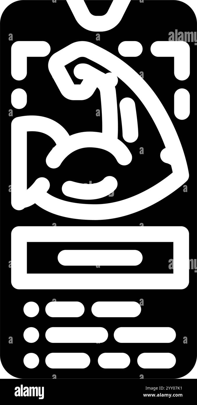 fitness app wearable glyph icon vector illustration Stock Vector Image ...