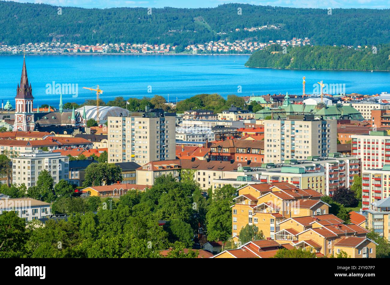 Jonkoping town skyline lake hi-res stock photography and images - Alamy