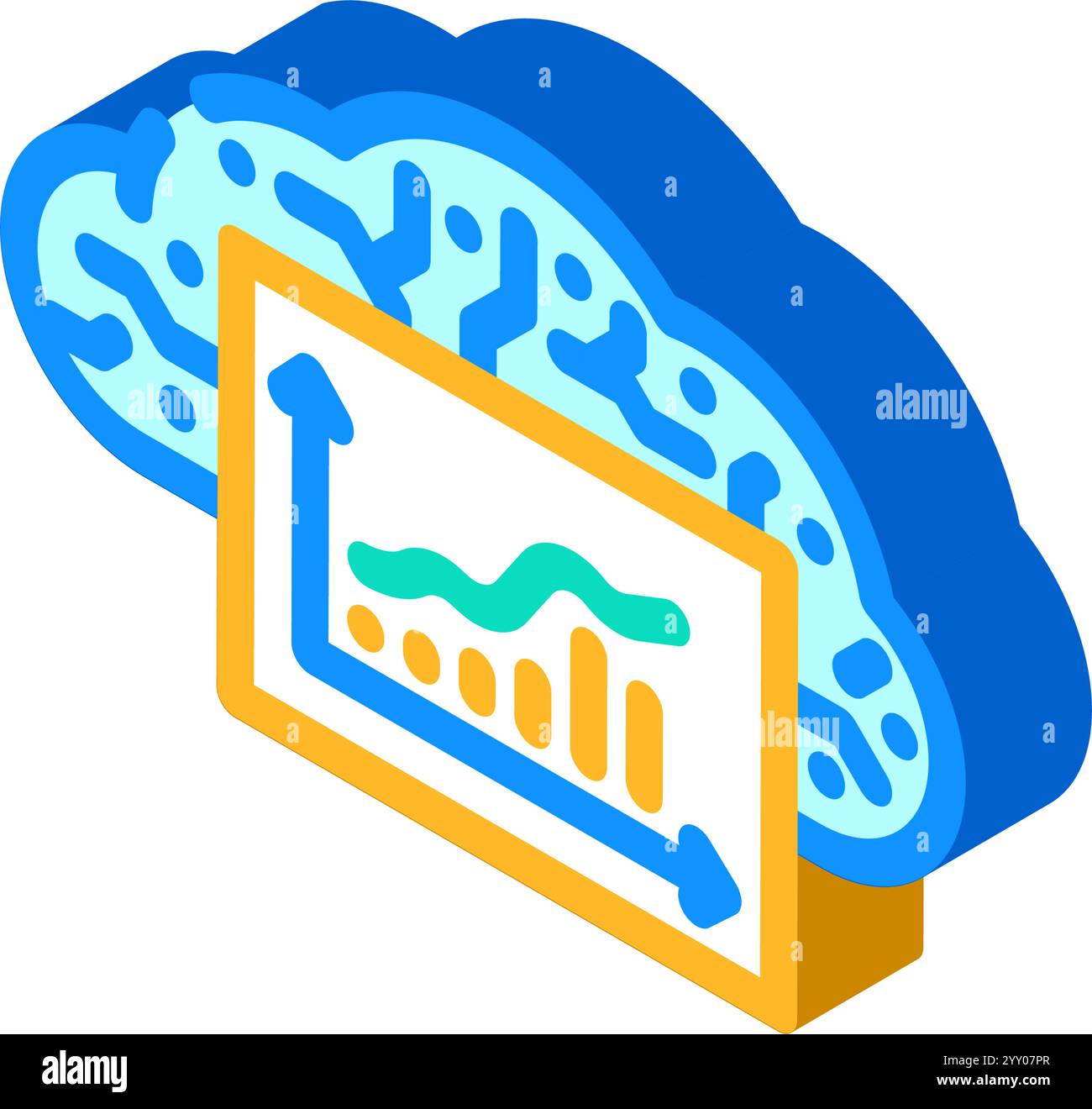 computing graph cloud isometric icon vector illustration Stock Vector ...