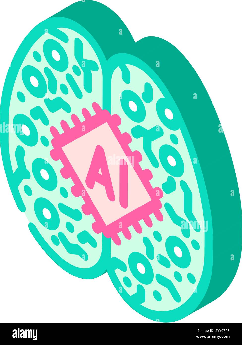 machine learning symbol isometric icon vector illustration Stock Vector ...