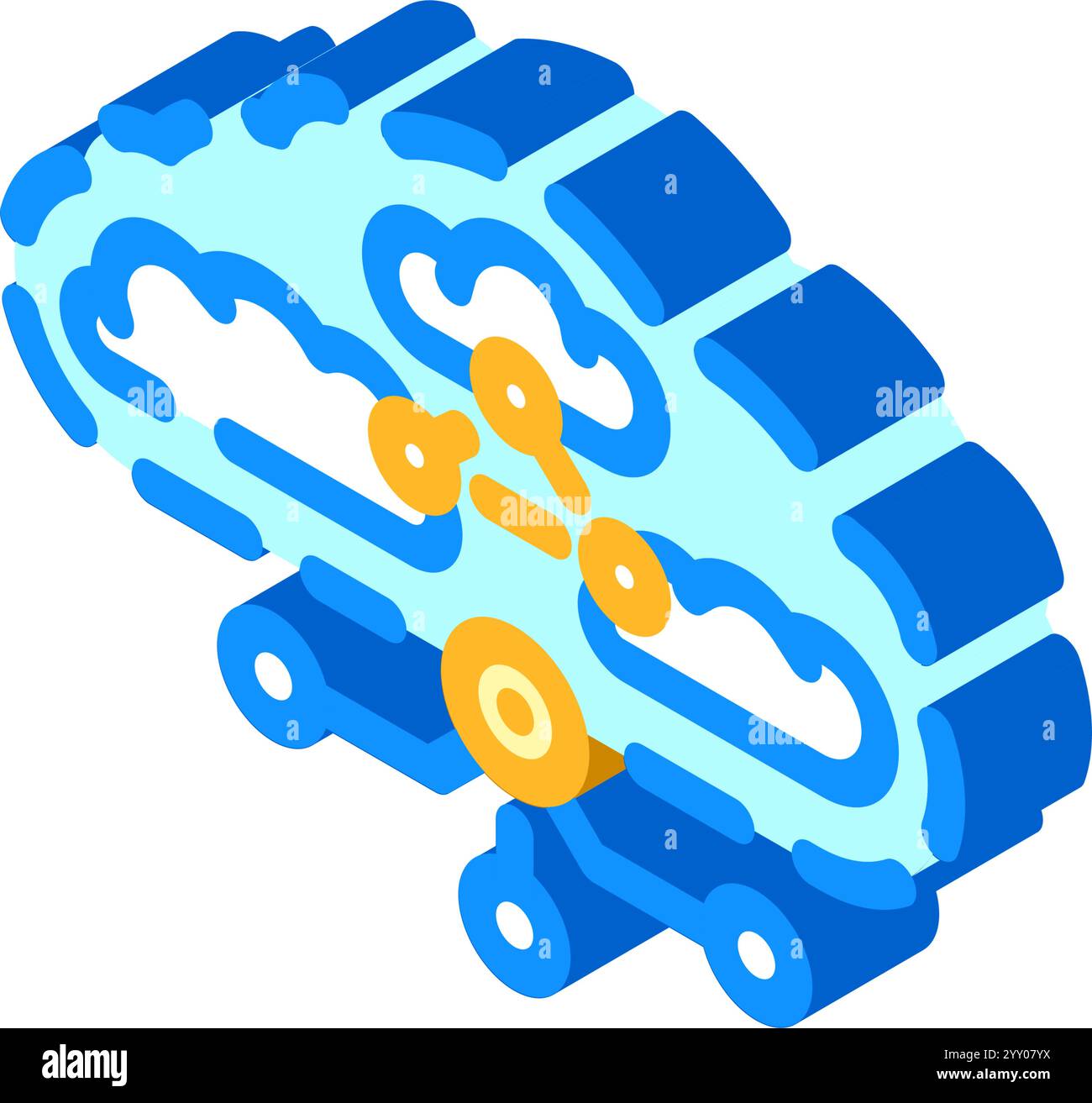 hybrid cloud computing isometric icon vector illustration Stock Vector ...