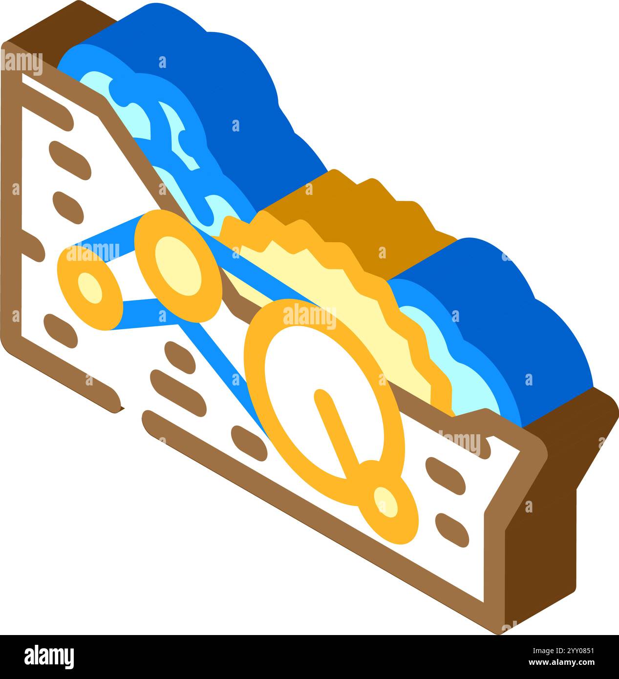 cotton gin industry isometric icon vector illustration Stock Vector ...