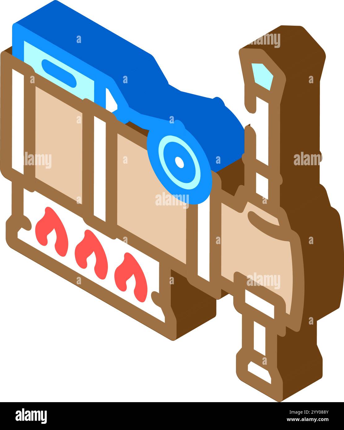 steam powered pump industry isometric icon vector illustration Stock ...