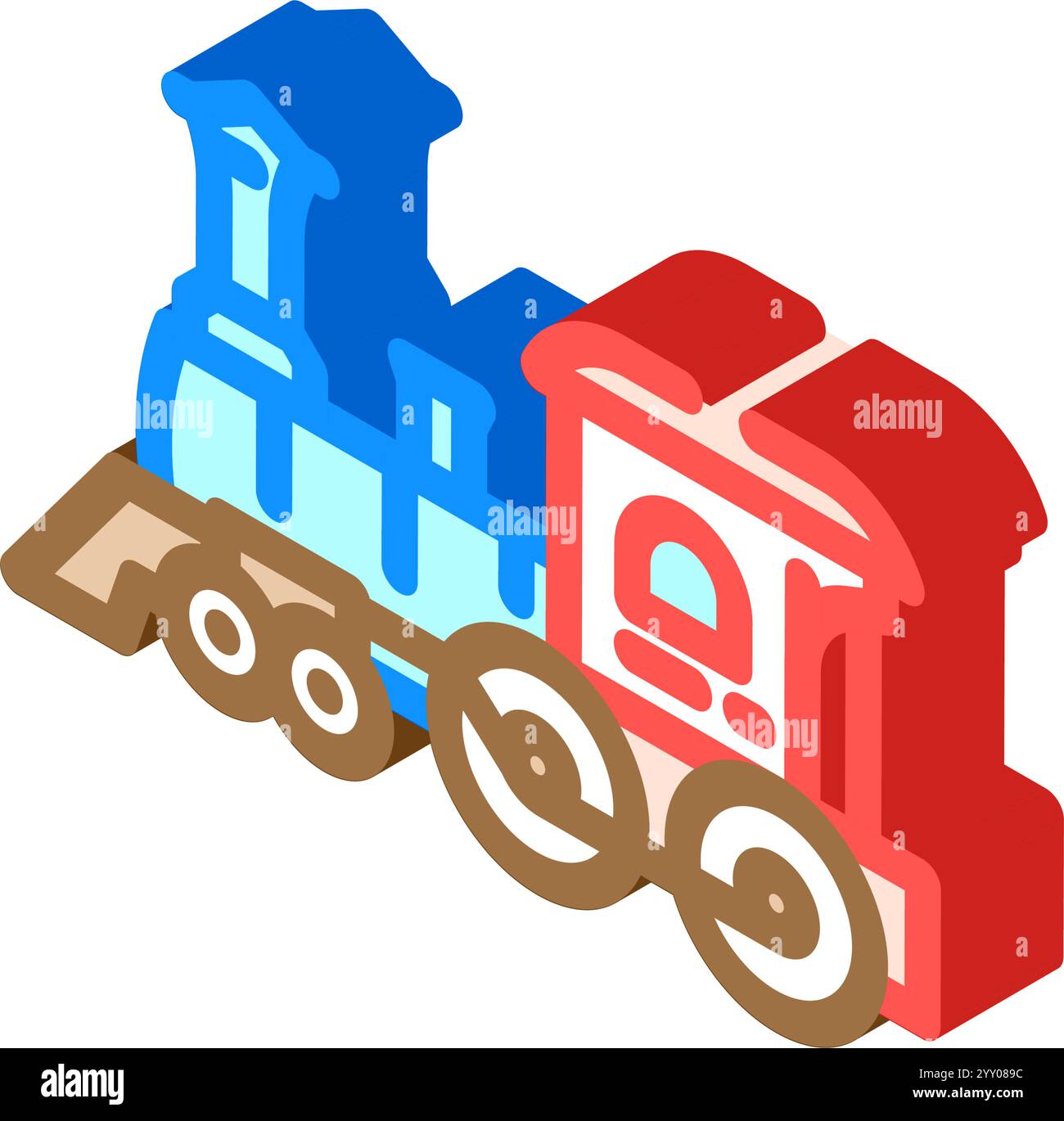 steam locomotive industry isometric icon vector illustration Stock ...