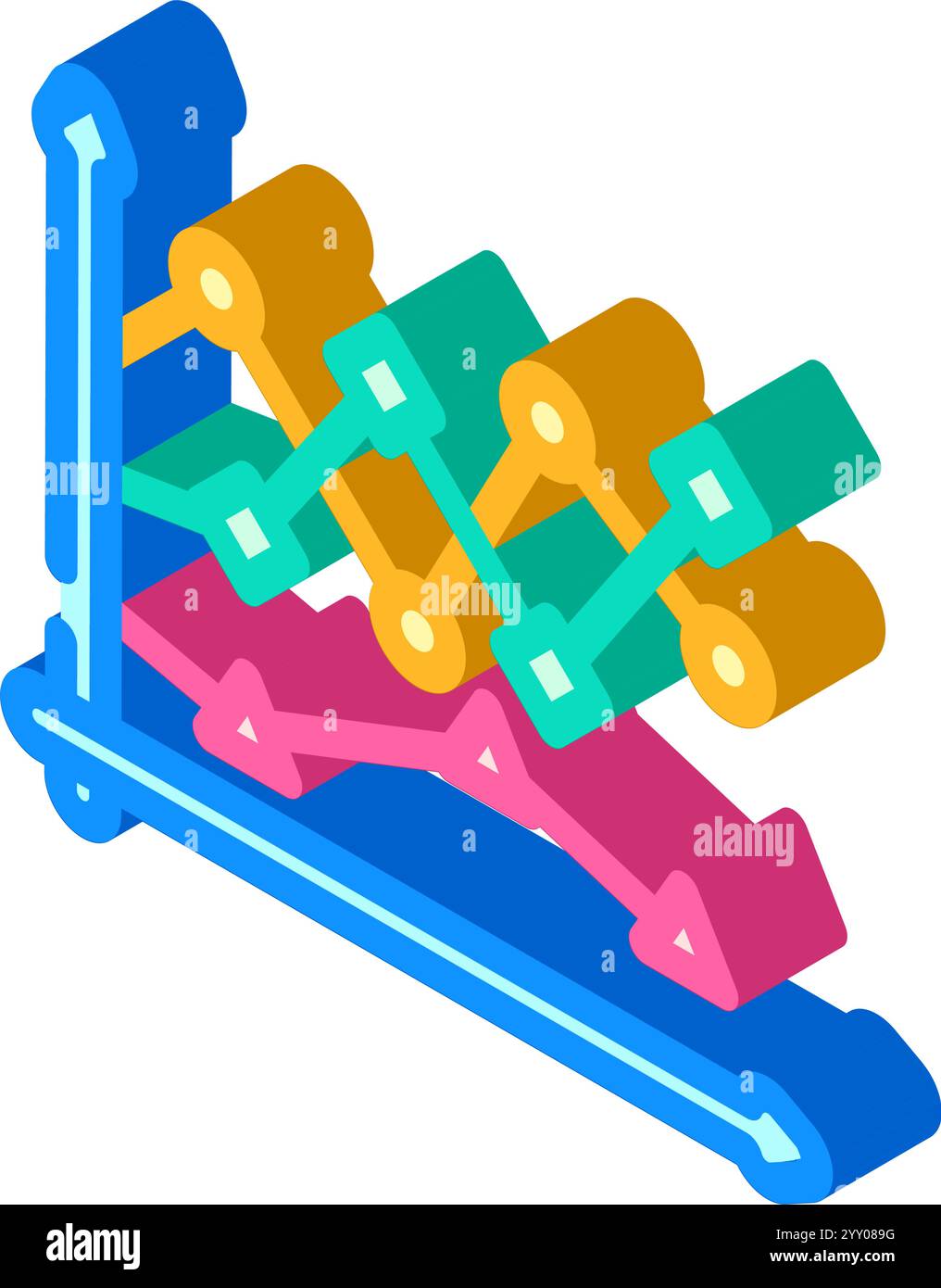 data points plot machine learning isometric icon vector illustration ...