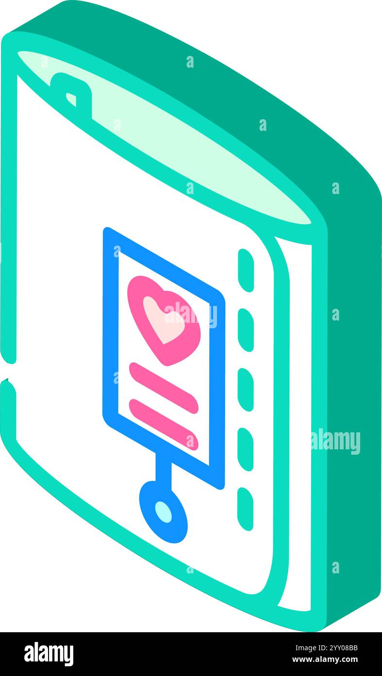 blood pressure monitor wearable isometric icon vector illustration ...