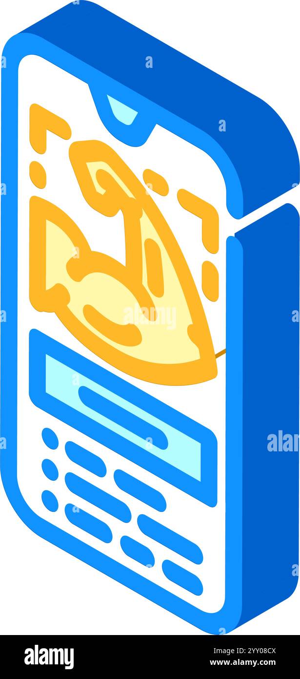 fitness app wearable isometric icon vector illustration Stock Vector ...