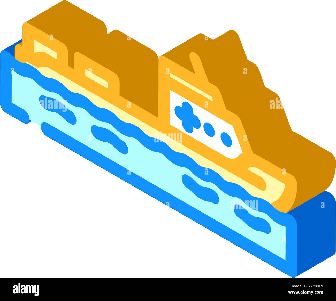 hospital ship transport marine isometric icon vector illustration Stock ...