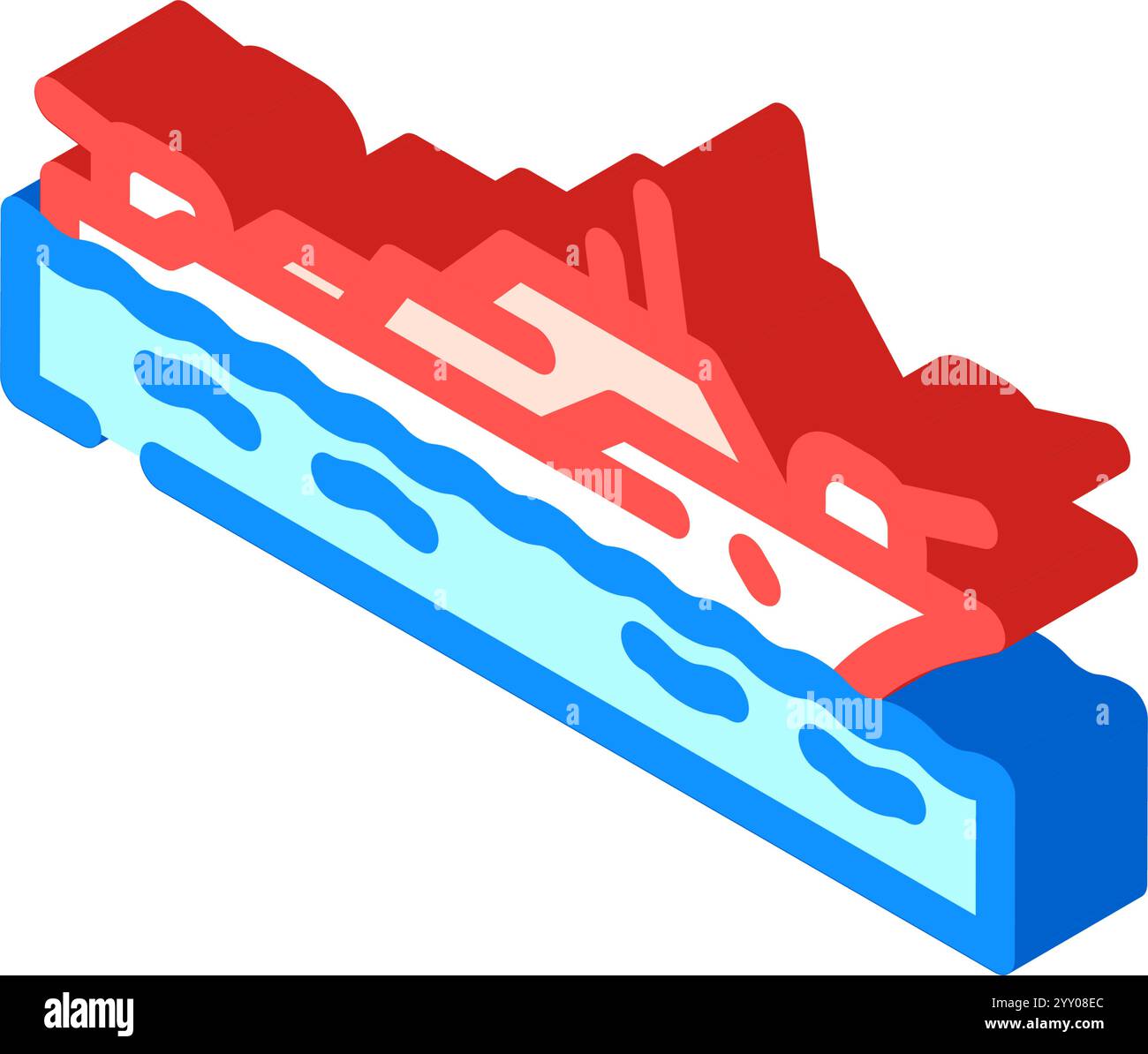 naval destroyer ship marine isometric icon vector illustration Stock ...