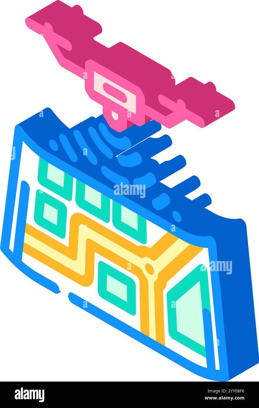 airspace map unmanned aerial vehicle isometric icon vector illustration ...