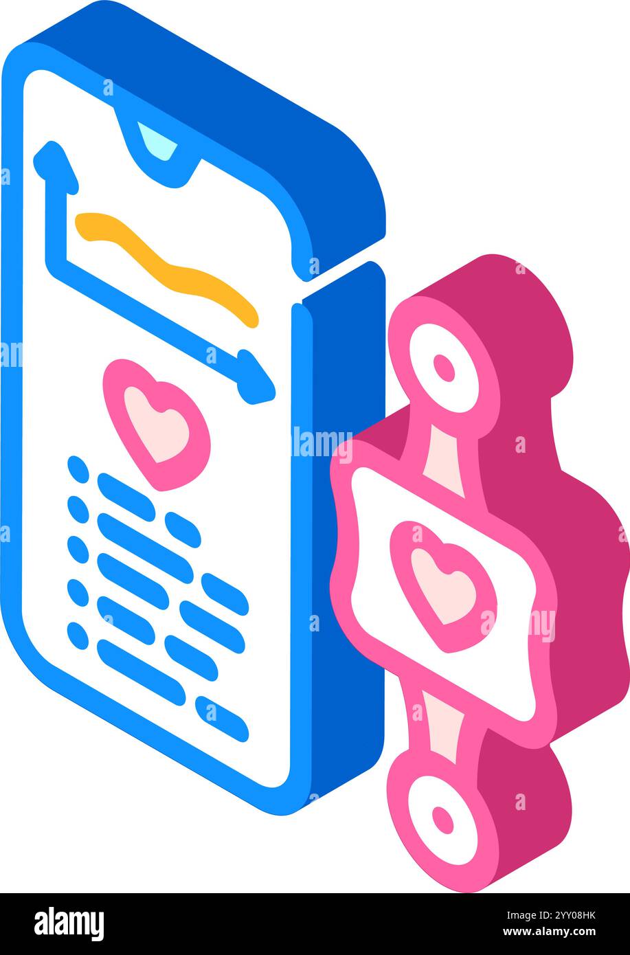 health sensor wearable isometric icon vector illustration Stock Vector ...