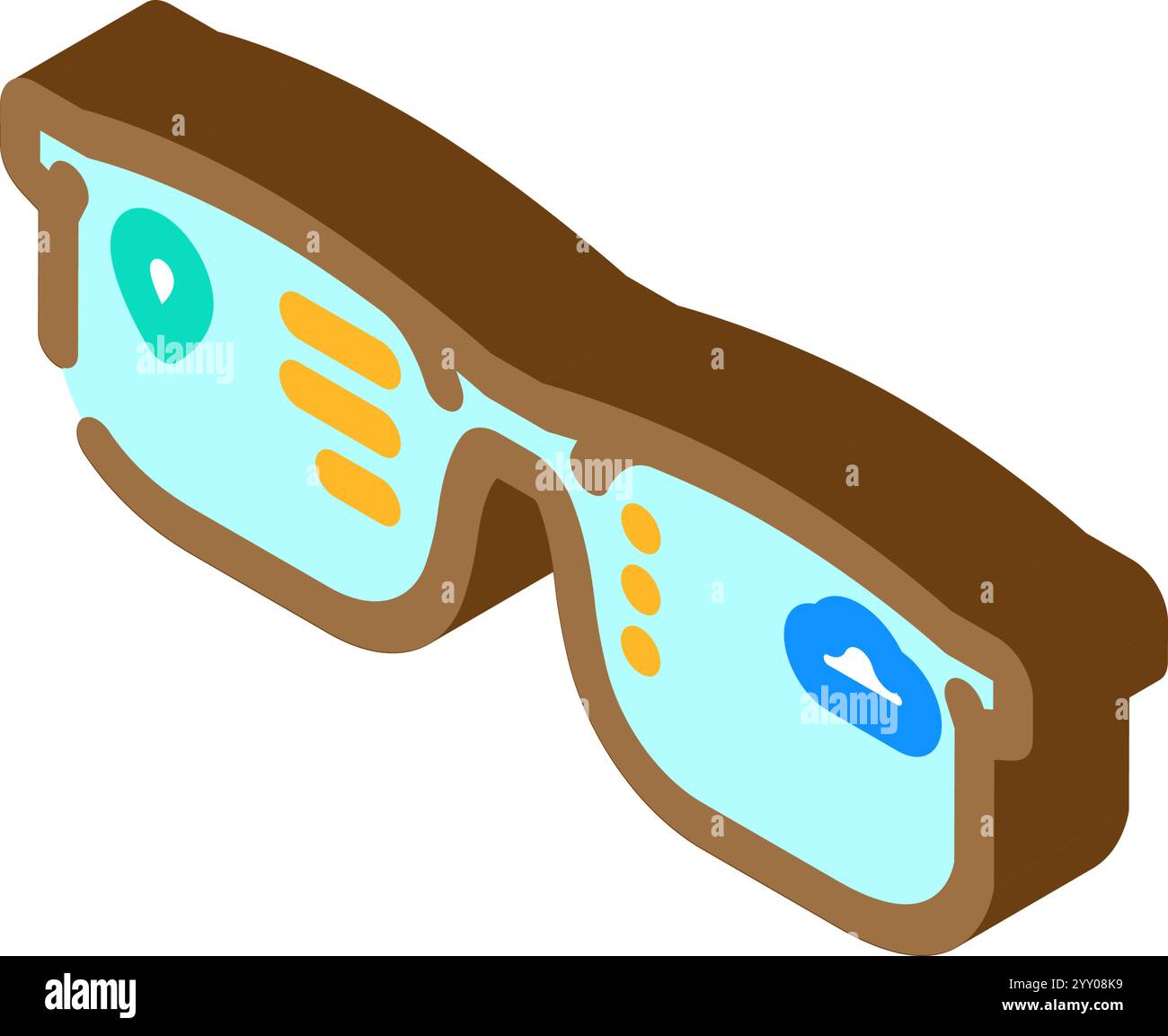 smart glasses wearable isometric icon vector illustration Stock Vector ...