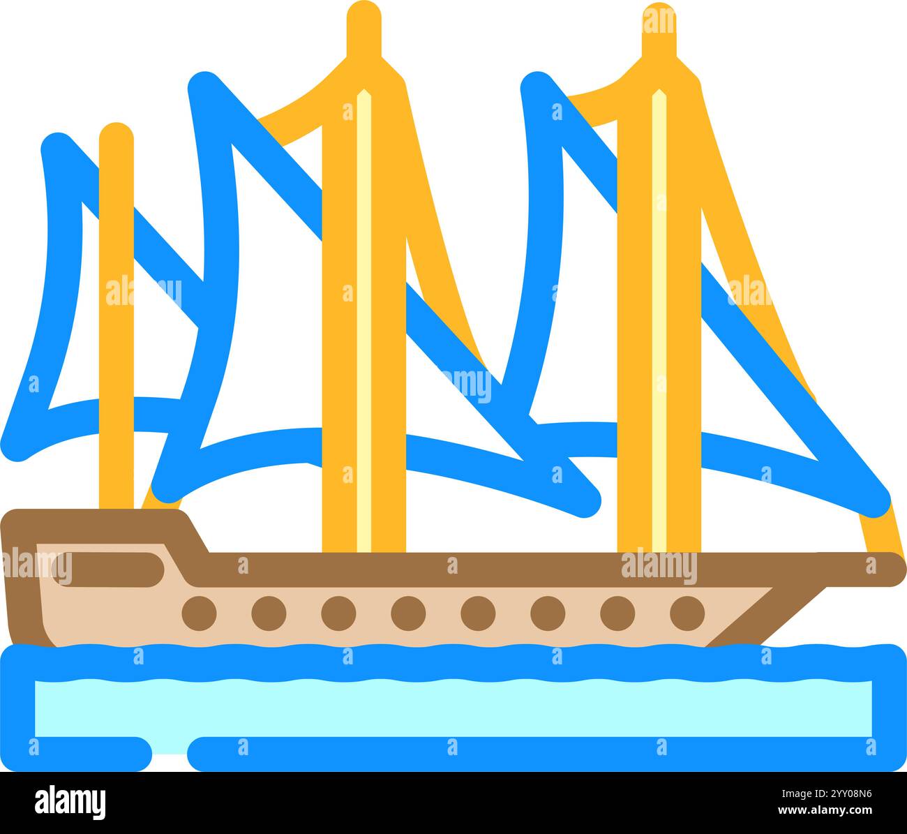 galley ancient ship color icon vector illustration Stock Vector Image ...