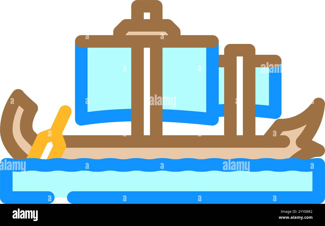 trireme ancient ship color icon vector illustration Stock Vector Image ...