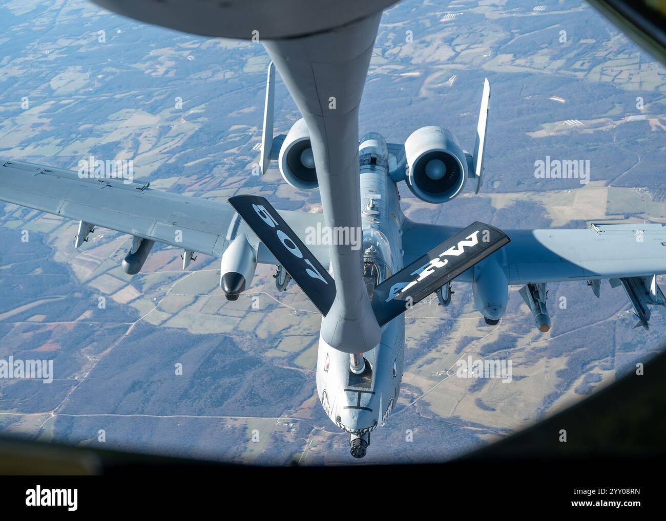 TINKER AIR FORCE BASE, Okla. — An A-10 Thunderbolt II is refueled by a KC-135 Stratotanker ...
