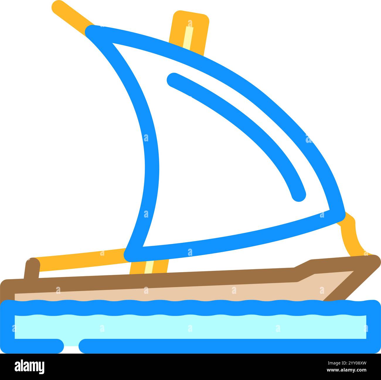 dhow ancient ship color icon vector illustration Stock Vector Image ...