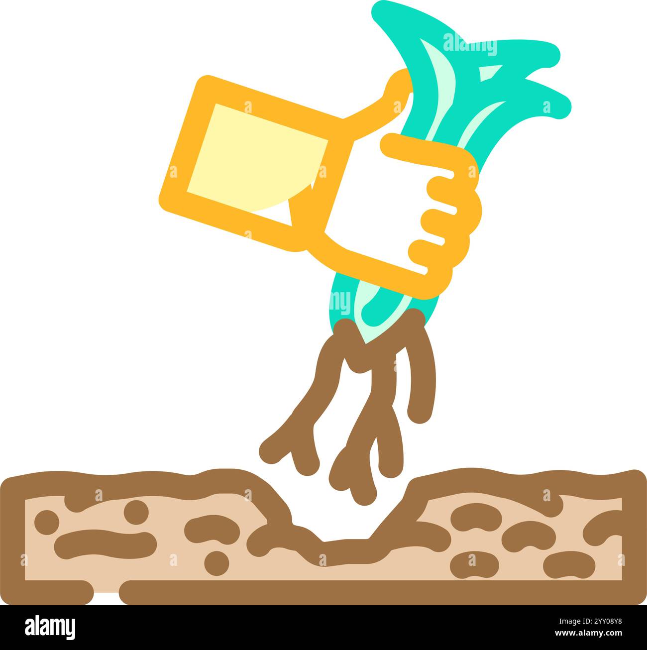 weeding garden maintenance color icon vector illustration Stock Vector ...