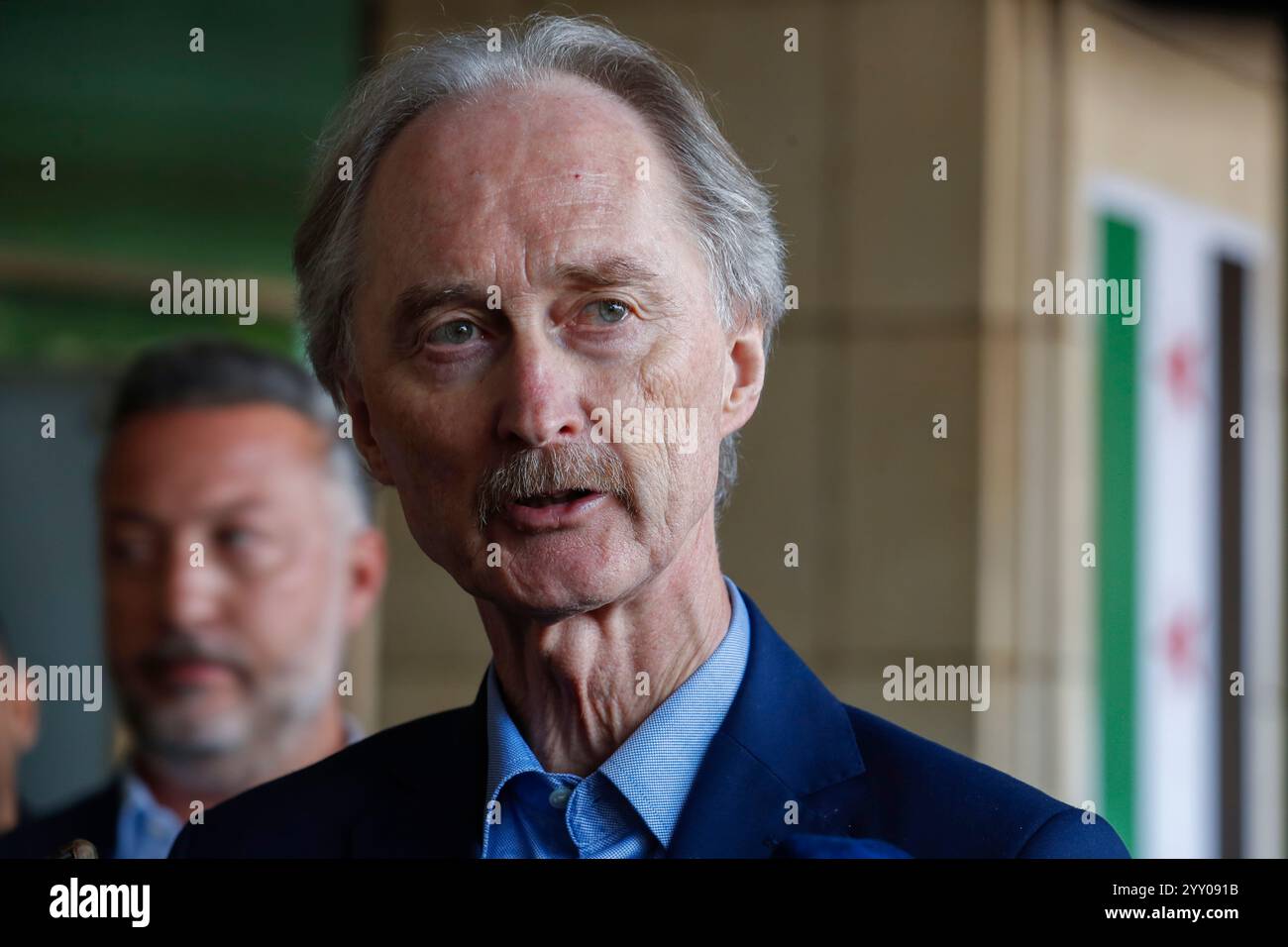 Geir Pedersen, the United Nations' special envoy to Syria, speaks to ...