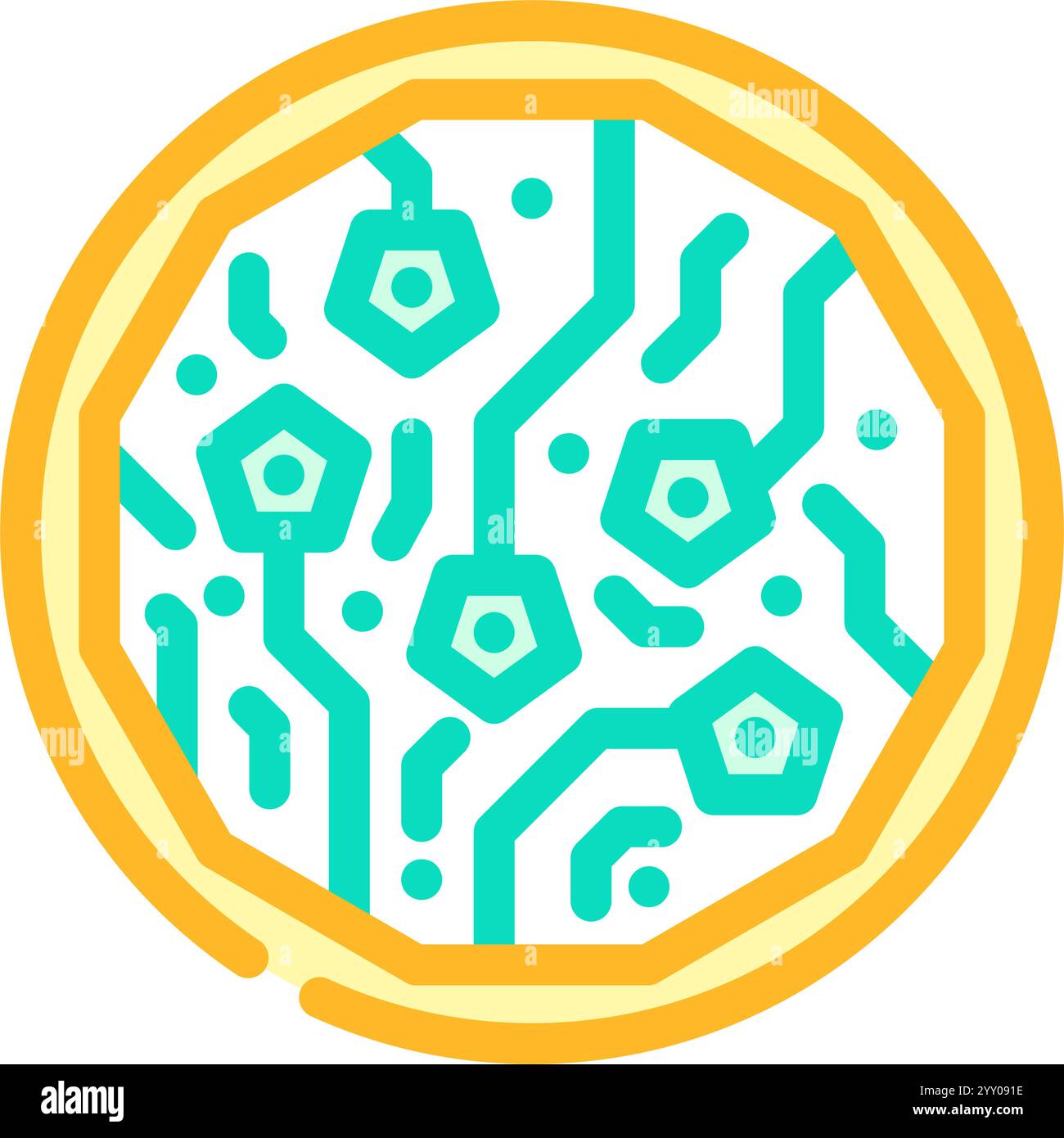 Crypto Token Decentralized Application Color Icon Vector Illustration Stock Vector Image And Art