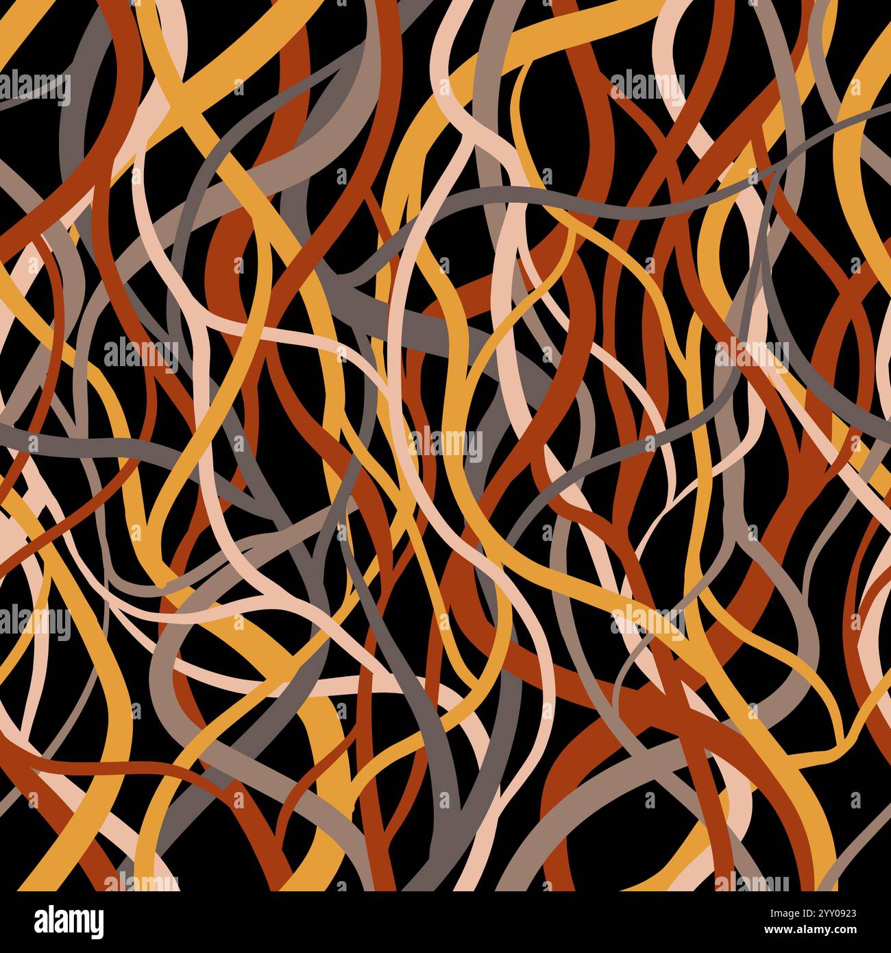 Intertwined colored ribbons on a black background Stock Photo - Alamy