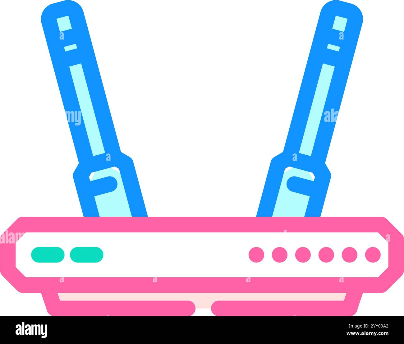 wireless router industry 3 color icon vector illustration Stock Vector ...