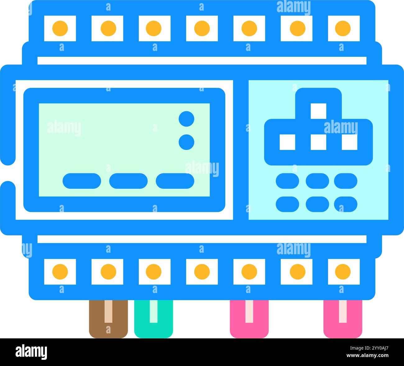 programmable logic controller plc color icon vector illustration Stock Vector Image & Art - Alamy