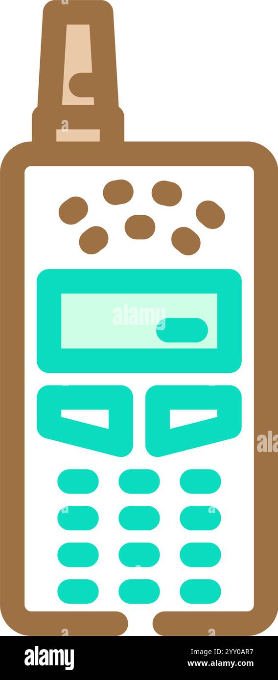 early mobile phone network color icon vector illustration Stock Vector ...