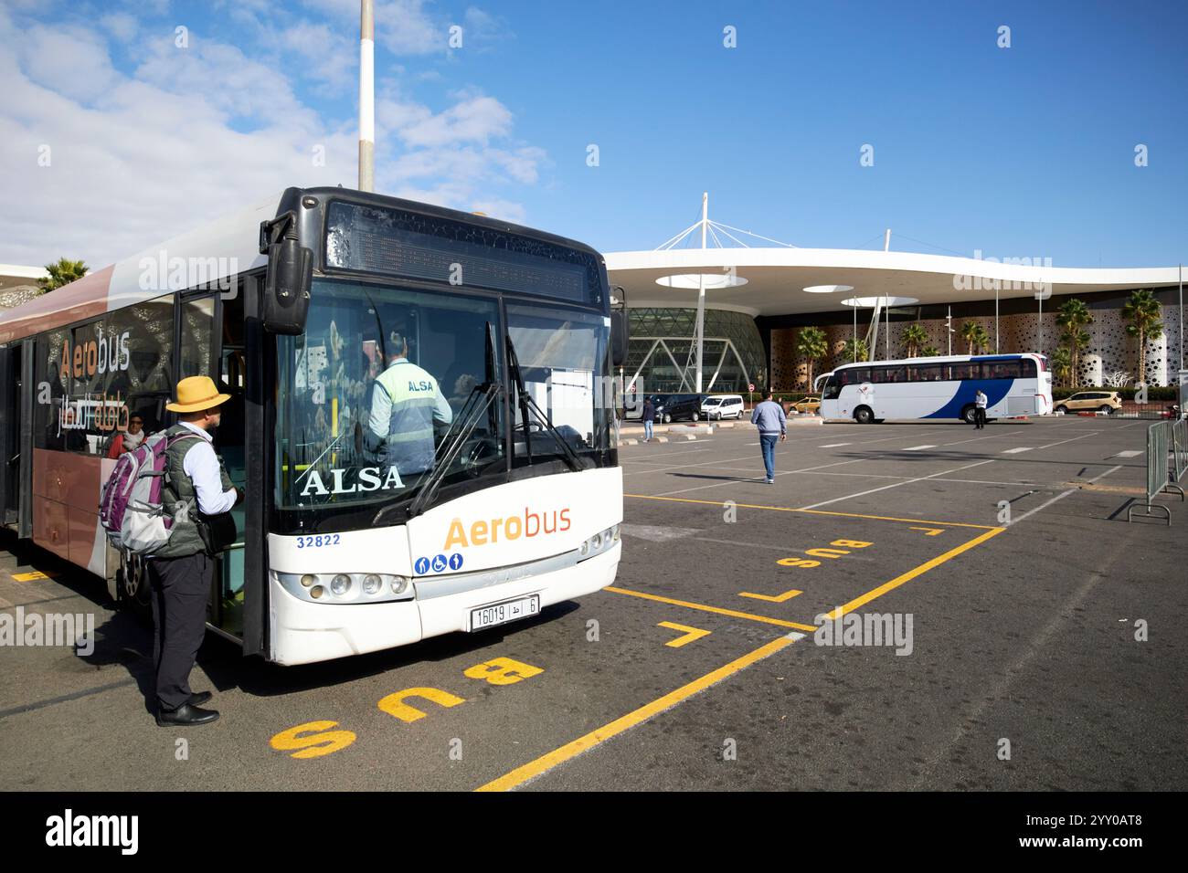 alsa aerobus airport bus service marrakesh, morocco Stock Photo - Alamy