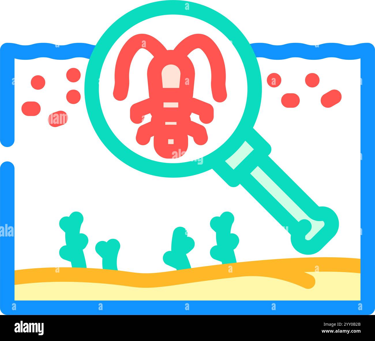 plankton world ocean color icon vector illustration Stock Vector Image ...
