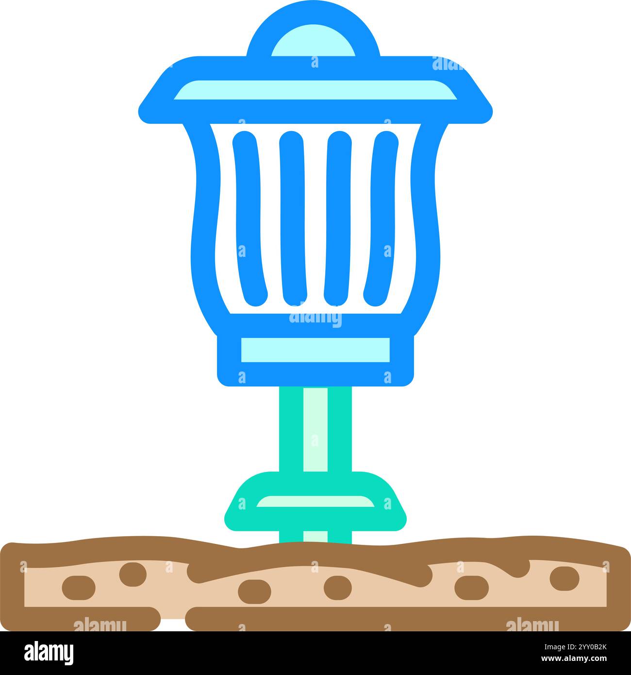 lighting garden maintenance color icon vector illustration Stock Vector ...
