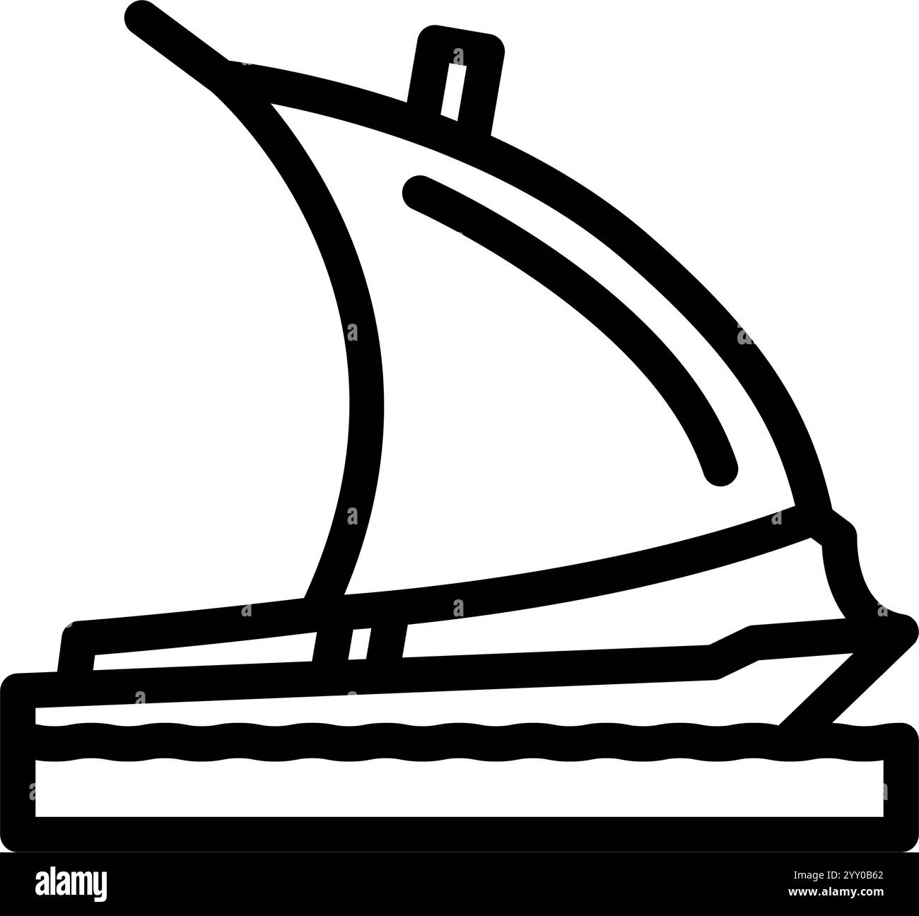 dhow ancient ship line icon vector illustration Stock Vector Image ...