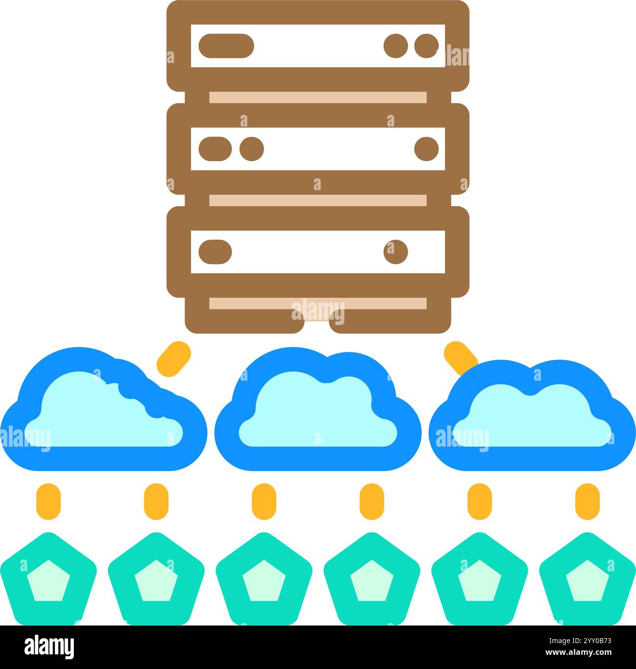 Edge computing illustration Cut Out Stock Images & Pictures - Alamy