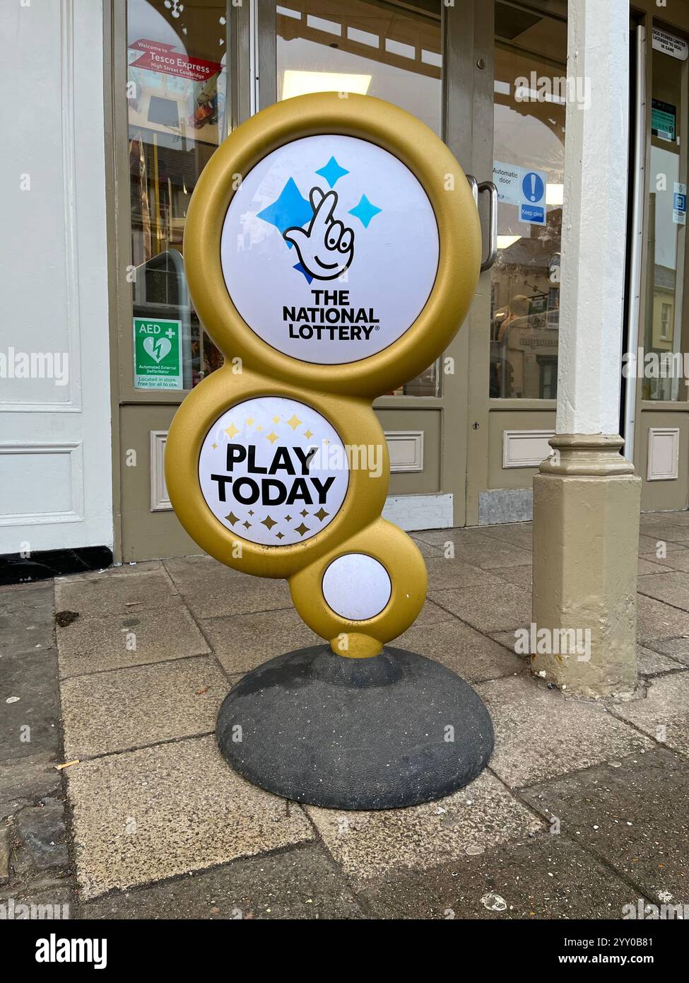 Gold national lottery standing sign hi-res stock photography and images ...