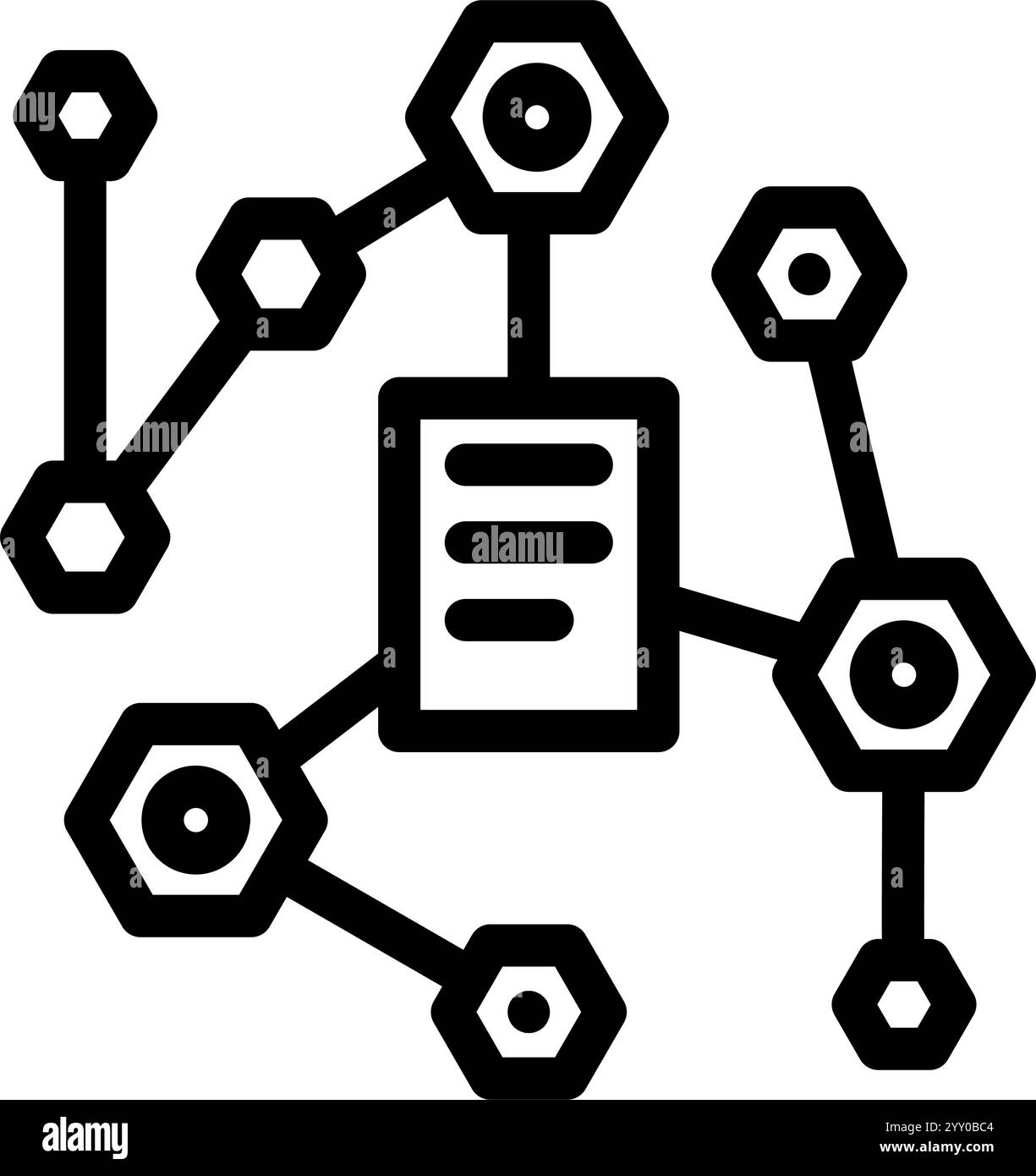 network decentralized application line icon vector illustration Stock Vector Image & Art - Alamy