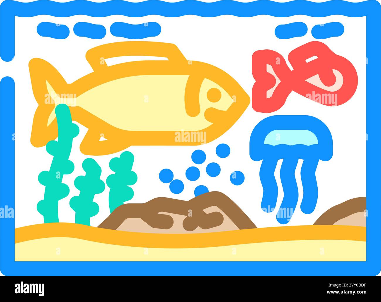 marine life world ocean color icon vector illustration Stock Vector ...