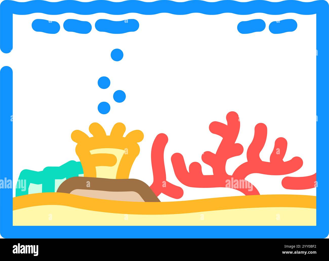 coral reef world ocean color icon vector illustration Stock Vector ...