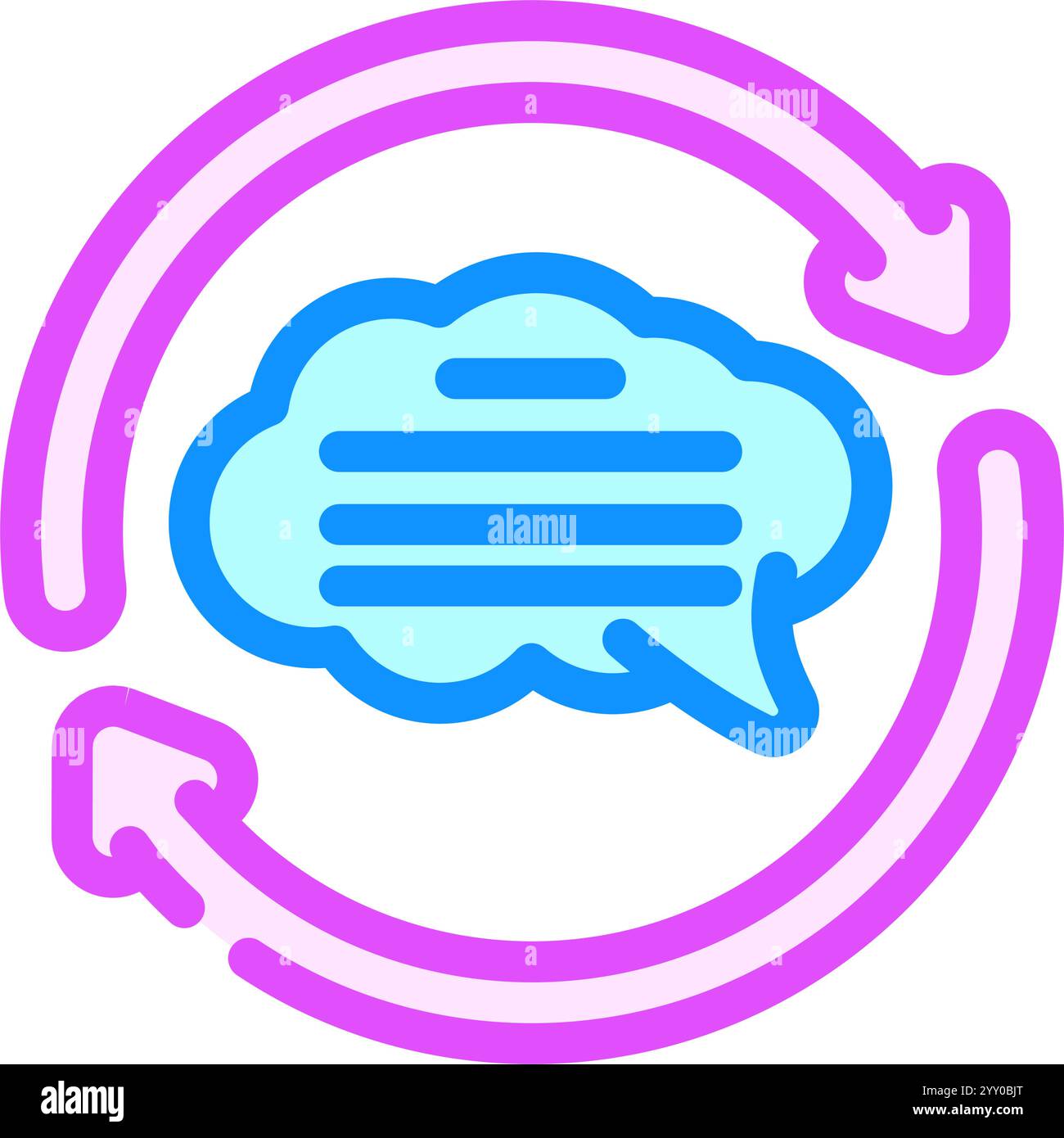 Conversation Arrows Natural Language Processing Nlp Color Icon Vector Illustration Stock Vector